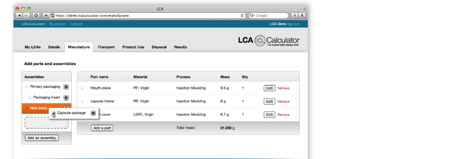 What It Does - Online Life Cycle Assessment/Analysis